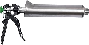 Stainless Steel Caulk Gun, Spring-Loaded Grouting Gun Injector with Two ...