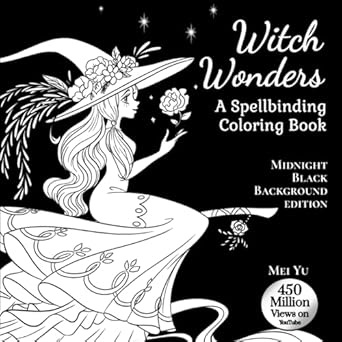 Amazon.com: Witch Wonders: A Spellbinding Coloring Book: Midnight Black ...