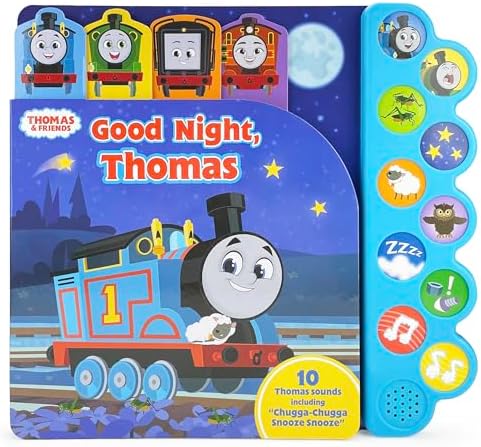 Amazon.com: Thomas & Friends: Good Night Thomas (10 Button Sound Book ...