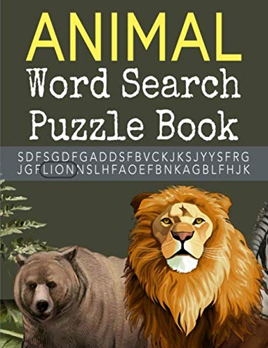 Animal Word Search Puzzle Book: Large Print Puzzle Word Search For ...