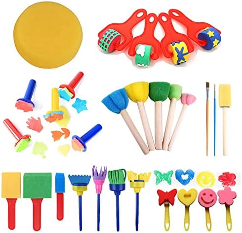 30pcs Kids Art Painting Tool Kit, Craft Early Learning Painting Sponges ...