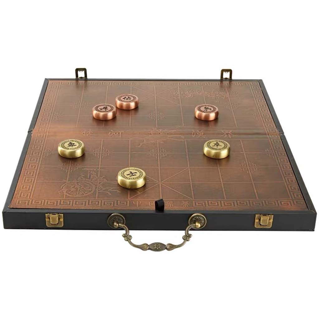 Buy Chinese Game Board Xiangqi Chess Set Brass Made, with Folding Board ...