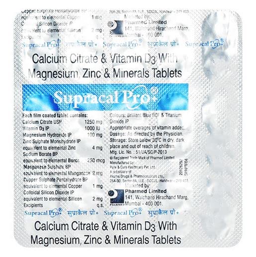 Supracal Pro Plus - Strip of 15 Tablets : Amazon.in: Health & Personal Care