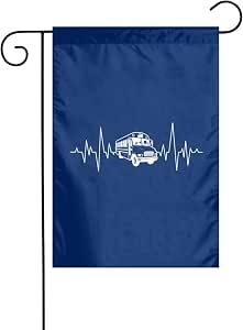 Amazon.com : Garden Flag School Bus Driver Heartbeat Double Sided ...