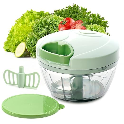 DEVKASHI MART Food Chopper Manual Hand Chopper 400ml, Portable Manual ...
