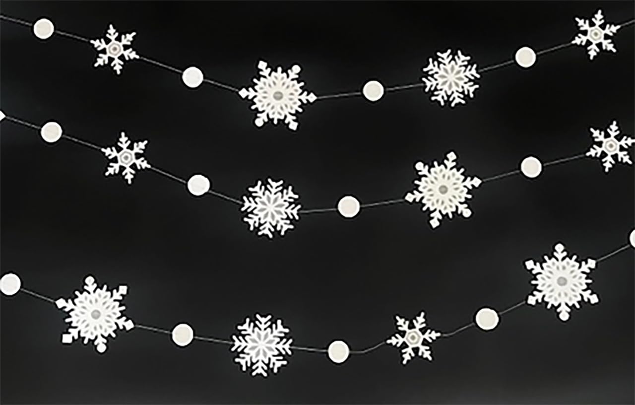 Amazon.com: 10 PCS Snowflake Garland | Christmas Snowflake Party ...