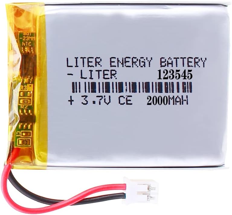 Amazon.com: 3.7V 2000mAh 123545 Lithium Polymer ion Battery ...