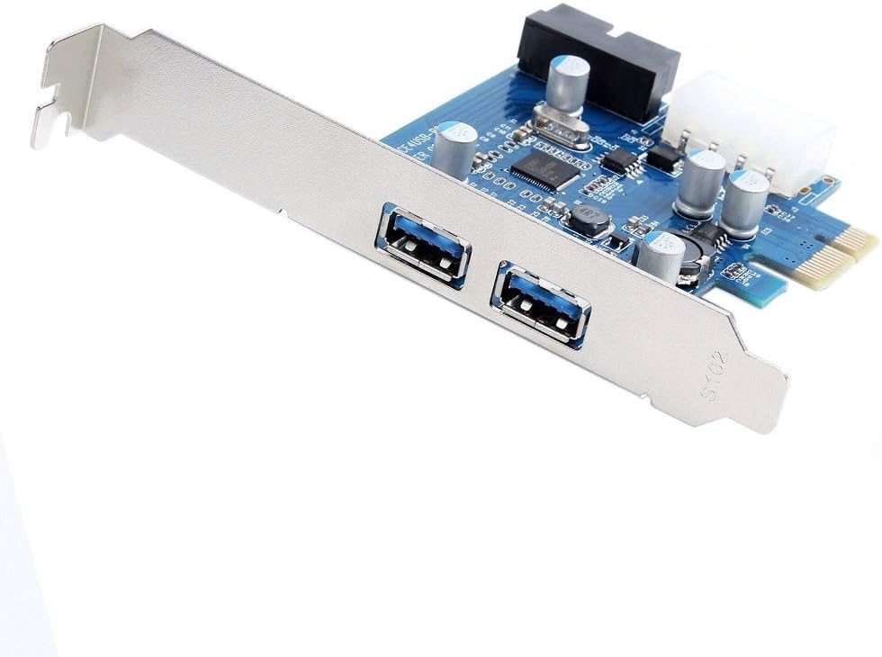 Amazon.com: axGear USB 3.0 PCI-E Controller Card 2 External Port w ...