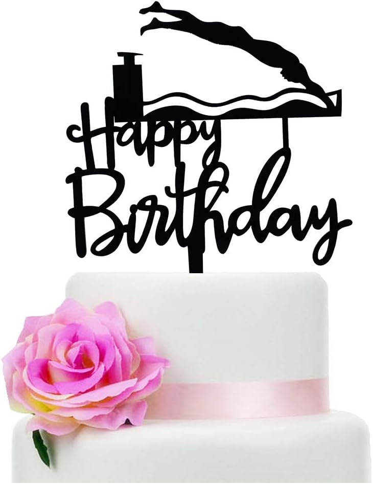 Amazon.com: TzTwodcaz Swimmer Cake Topper, Gift for a Swimmer‘s ...