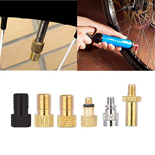 Rpuomtz 11 PCS Brass Presta and Schrader Valve Adapter, Bike Tire Valve ...