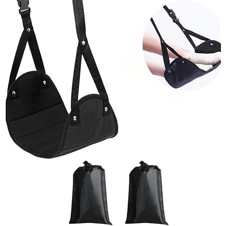 Amazon.com: WZLL.SLSP Airplane Footrest,2 Sets Foot Hammock Airplane ...