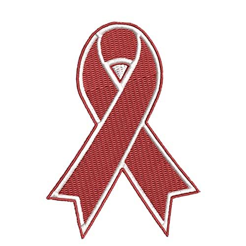 Amazon.com: AIDS/HIV Awareness Red Ribbon Patch Embroidered Iron-on/Sew ...