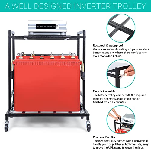 2-Tier Ups Stand For Double Battery & Inverter For Home & Office ...