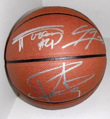 Amazon.com: Tim Duncan Signed Basketball - Tony Parker & Manu Ginobili ...
