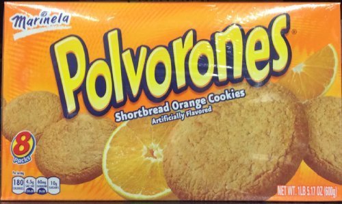 Amazon.com: Marinella, Polvorones, Orange Shortbread Cookies, 8 Count ...