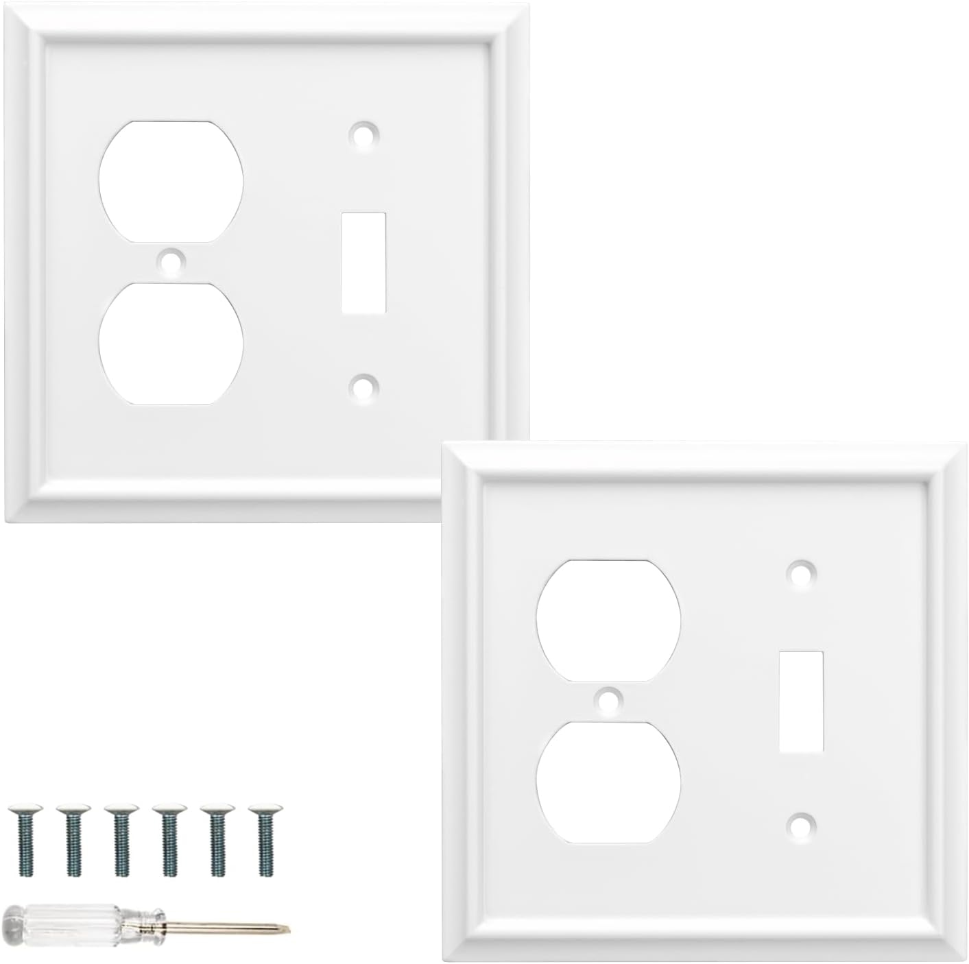 Wall Plates Duplex Outlet Covers, Classic White Light Switch Cover ...