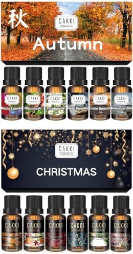 Amazon.com: CAKKI Essential Oil Sets Bundle, Autumn & Christmas Collection, 12X10ml, Premium ...
