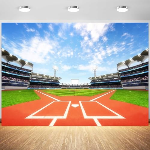 Amazon.com : 7x5ft Baseball Backdrop Baseball Field Stadium Photography ...