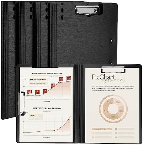 BOMKEE A4 Clipboard Folder, Clip Boards A4 with Cover Folding Foldover ...