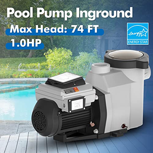CHLORWORKS Variable Speed Pool Pump Inground 1HP- with Filter Basket ...