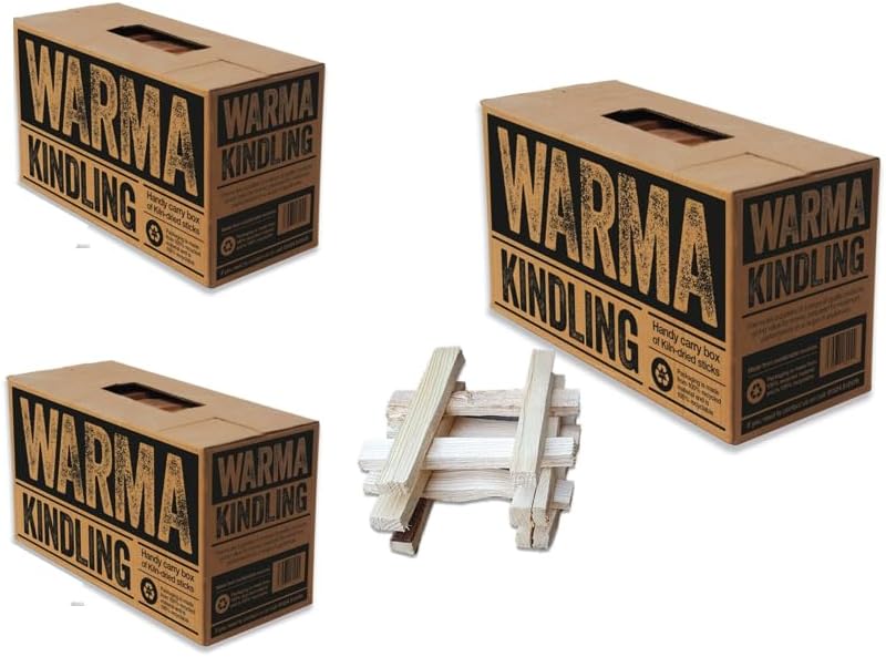 Large Boxes Pack Warma Kiln Dried Kindling Sticks BBQ Fire Stove Oven ...