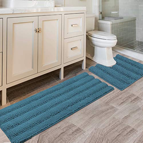 H.VERSAILTEX Bathroom Rugs Bath Rug Set 2 Piece Bathroom Contour Rug ...