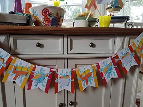 Amazon.com: Water Gun Banner Party Banner