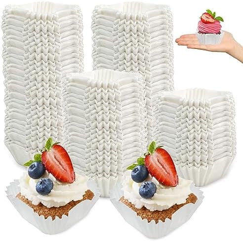 Amazon.com: Tanlade 350 Pcs Square Mini Cupcake Liners Disposable ...