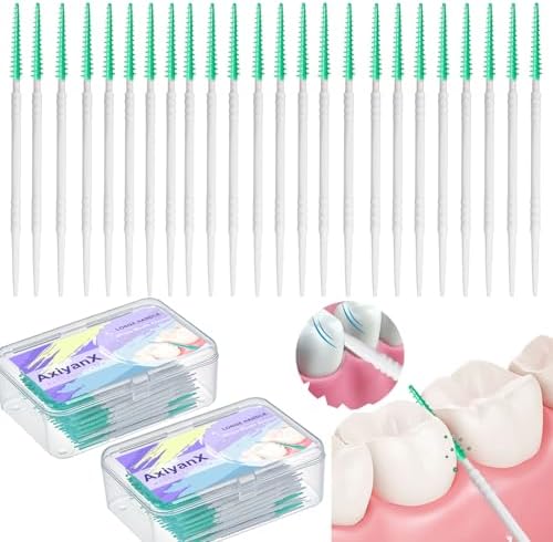 Amazon.com : AxiyanX 450PCS Interdental Brushes and Dental Floss Picks ...