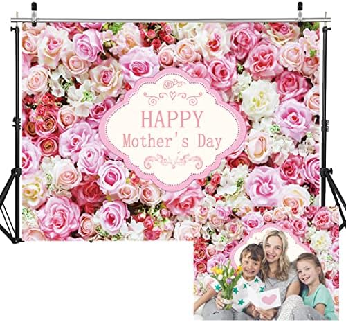 Amazon.com : 7x5ft Mother's Day Photography Backdrop Happy Mothers Day Banner Backdrop Mother's ...