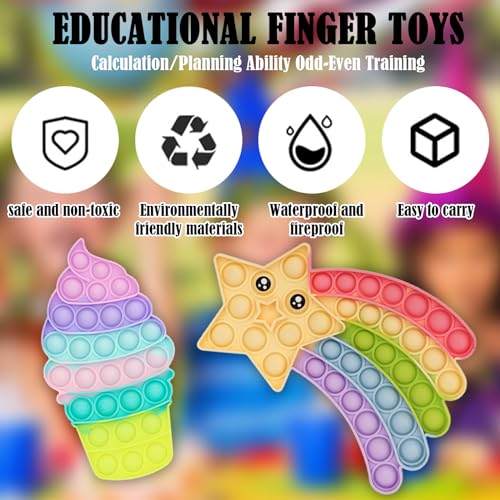 BDSHUNBF 2PCS Fidget Toy, Push Pop Fidget Toy, Bubble Poppet Fidget Toy ...