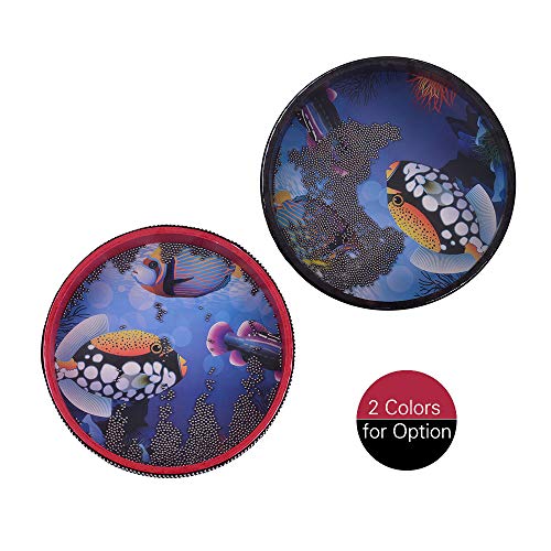 Sunydog 10-inch Solid Wooden Ocean Drum Sea Wave Drum Frame Drum Gentle ...