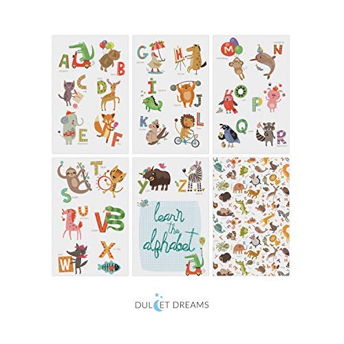 Set Of 6 11x17 Inches Alphabet Posters With Little Animals | Desertcart ...