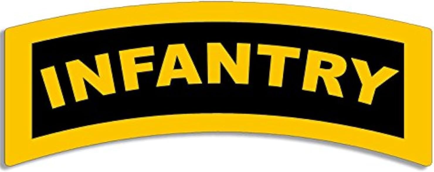 Amazon.com - Infantry Yellow Tab Sticker (U.S. Army Ground Troops Decal ...