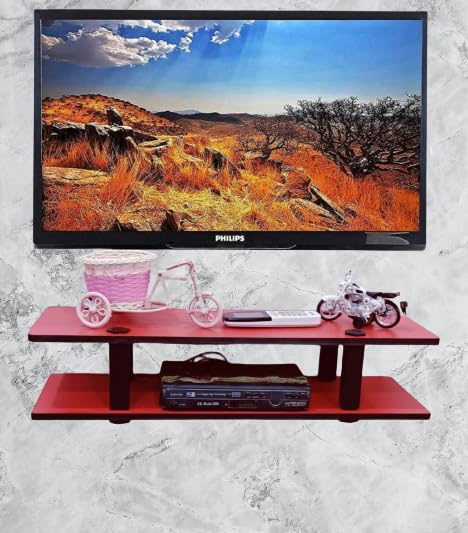 PNDG tv Setup Box Stand Wall Mount 32 inch tv,tv Setup Box Stand Wall ...