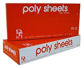Amazon.com: Durable Packaging Interfolded High Density Poly Sheets, 12" Width, 10.75" Length ...