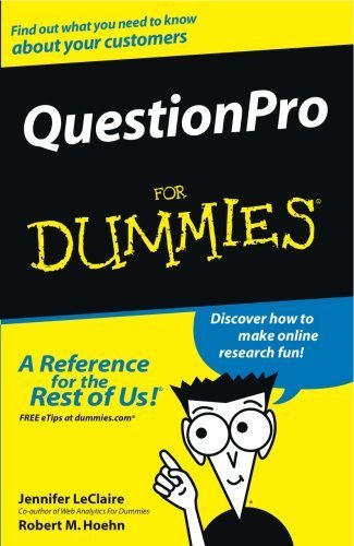 QuestionPro for Dummies: Jennifer LeClaire, Vivek Bhaskaran: 9780470261651: Amazon.com: Books