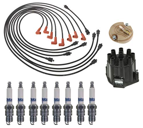 Ignition Kit Distributor Rotor Cap Wire Spark Plugs For Chevy - Want It All