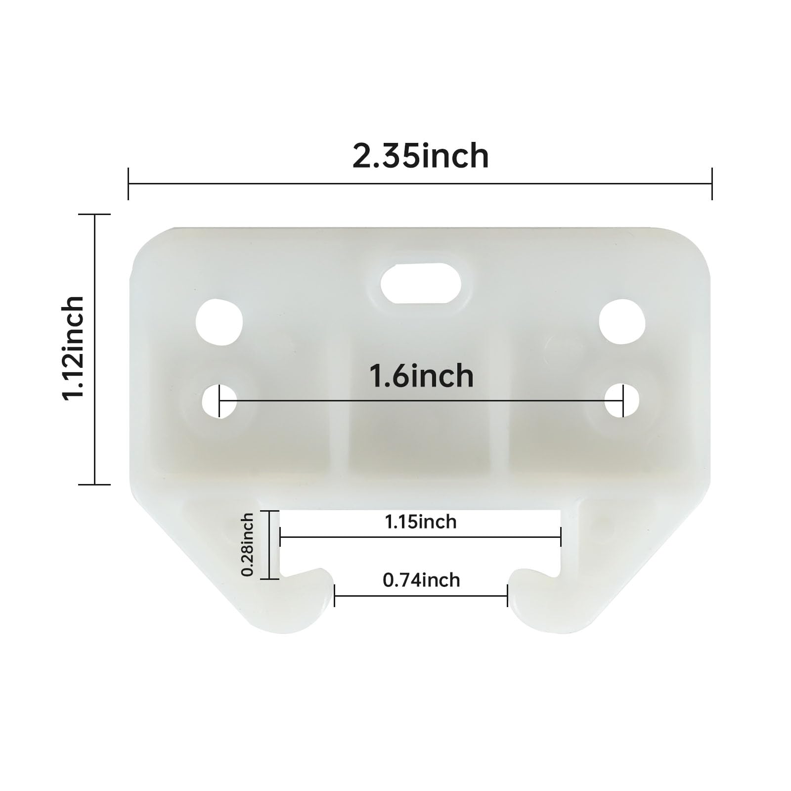 Snapklik.com : LONTAN 10 Pack Drawer Replacement Guides Brackets White ...