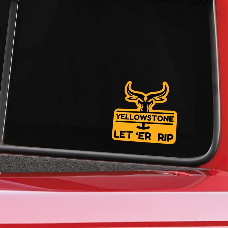 Amazon.com: More Shiz Let 'Er Rip Yellowstone National Park Vinyl Decal ...
