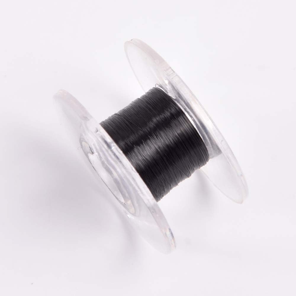 Amazon.com: SUMAG 2 Pcs Scroll Type Elastic Invisible Thread (Black ...