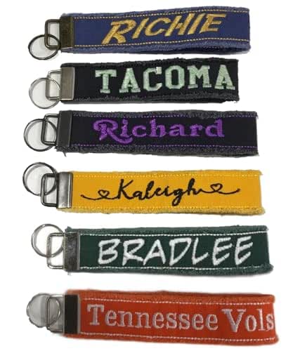 Amazon.com: Wrist Keychain Personalized Custom Made To Order wristlet ...