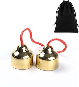 Amazon.com: CCeCCe 1 Set Brass Cymbals Bells Finger Hand Double Bell ...