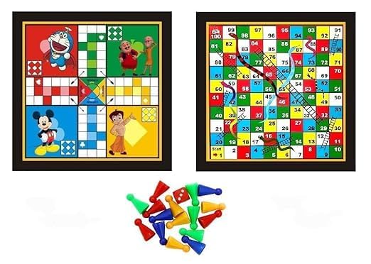 Buy Toys & Games Ludo and Snake & Ladders Junior (Saap Seedhi) Board ...