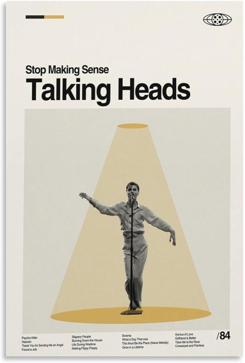 Amazon.com: Talking Heads - Stop Making Sense Canvas Poster Bedroom ...