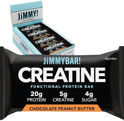 Amazon.com : JiMMYBAR! Creatine Protein Bar, Chocolate Peanut Butter ...