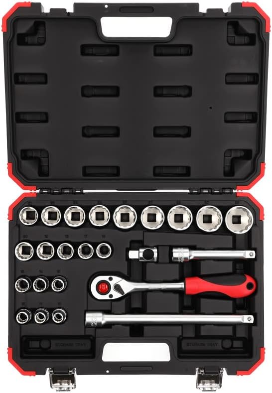 Amazon.com: GEDORE - R69013024 RED Socket set 1/2 size10-32mm 24pcs ...