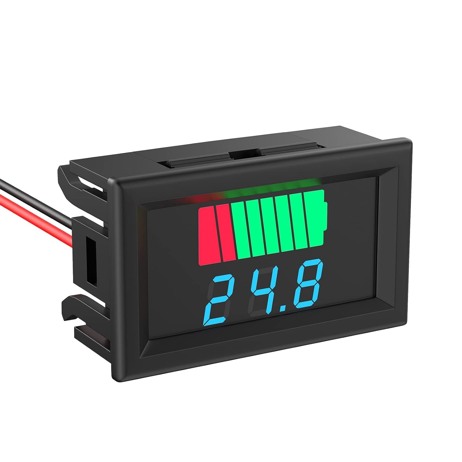 REES52 2 in 1 Battery Voltage Meter 12V, 24V, 36V, 48V, 60V, LED ...
