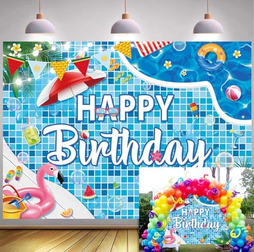 Amazon.com : AUSHENKE Summer Birthday Party Decorations, Splish Splash ...