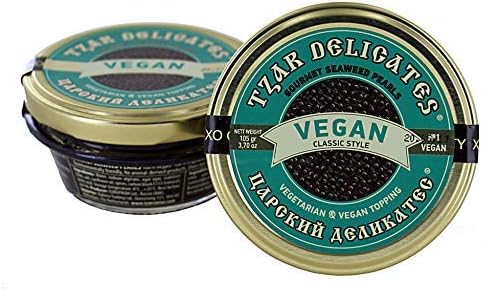 Amazon.com: Tzar Caviar Vegan - Gourmet Seaweed Pearls - jar 3.7 oz ...